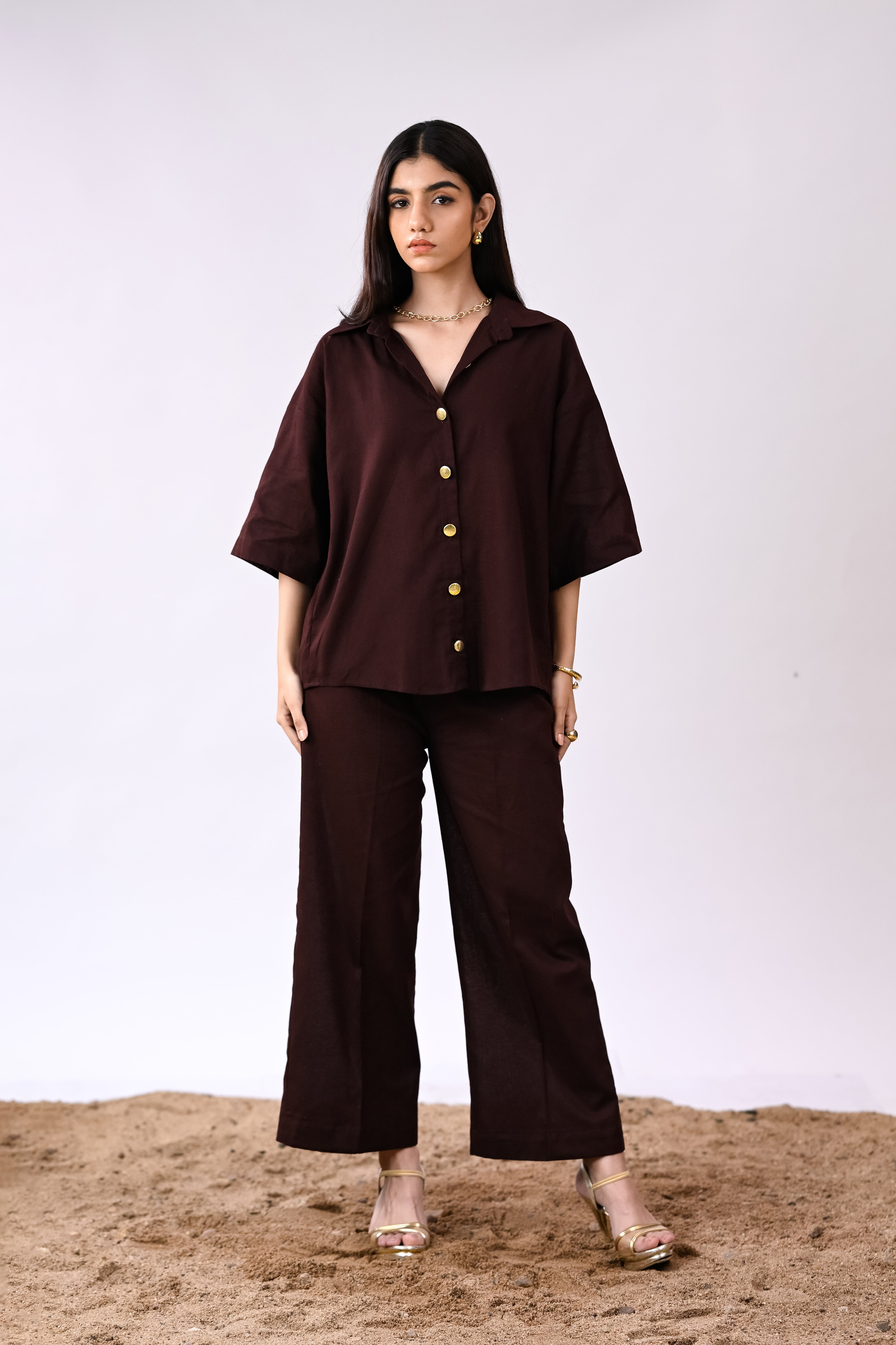 NOIR LINEN CO-ORD SET – RAAMYA