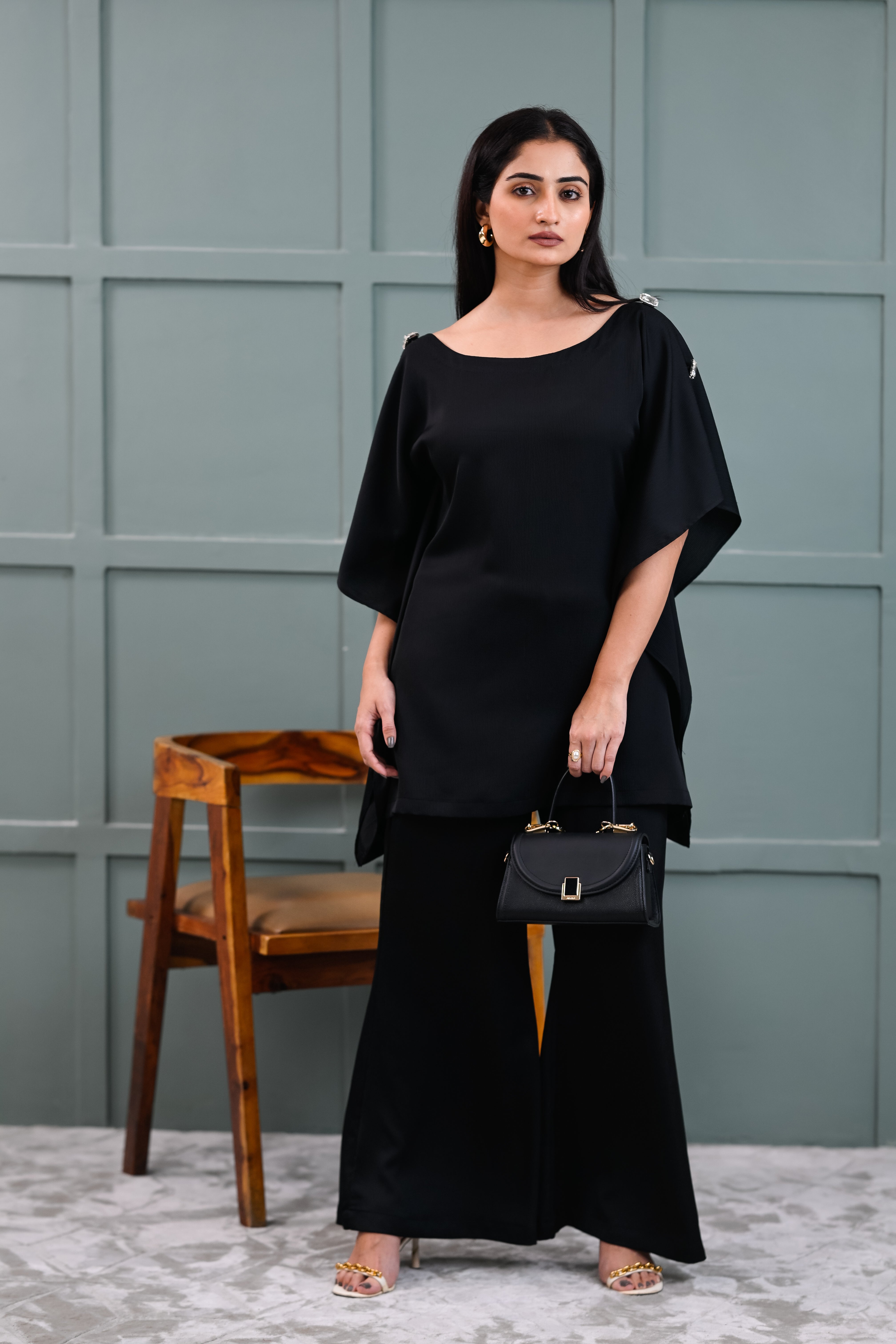 AURORA SHOULDER EMBELLISHED CO-ORDSET – RAAMYA